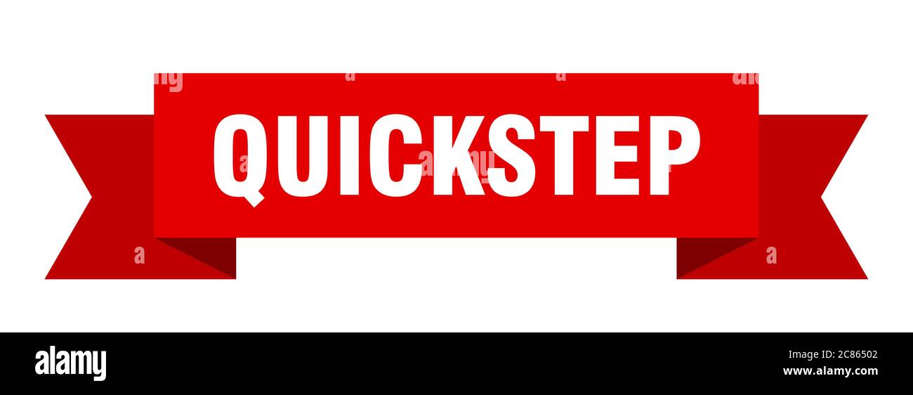 quickstep ribbon. quickstep paper band banner sign Stock Vector Image ...