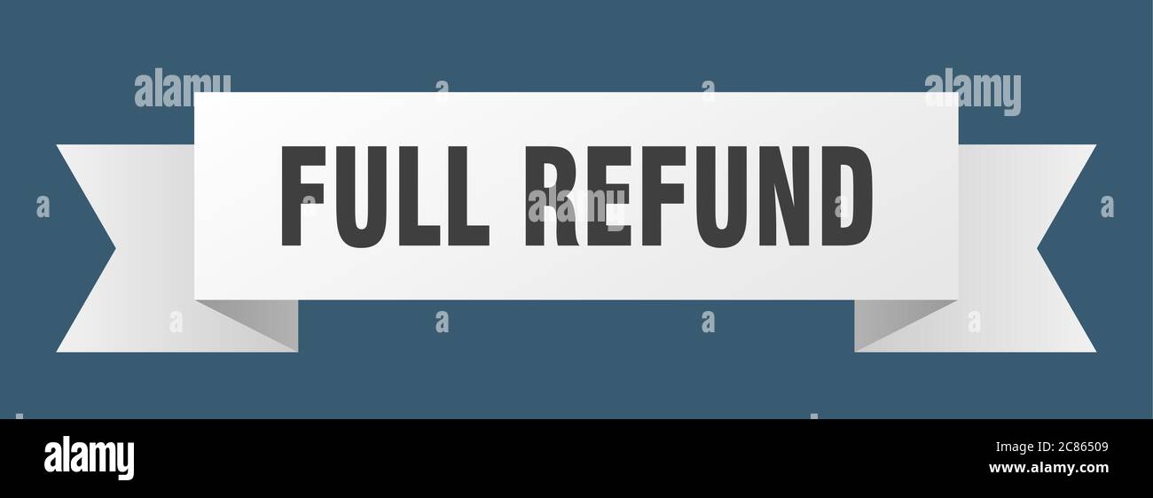 full refund ribbon. full refund paper band banner sign Stock Vector ...