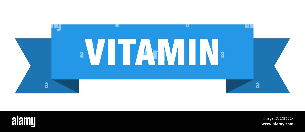 vitamin ribbon. vitamin paper band banner sign Stock Vector Image & Art ...