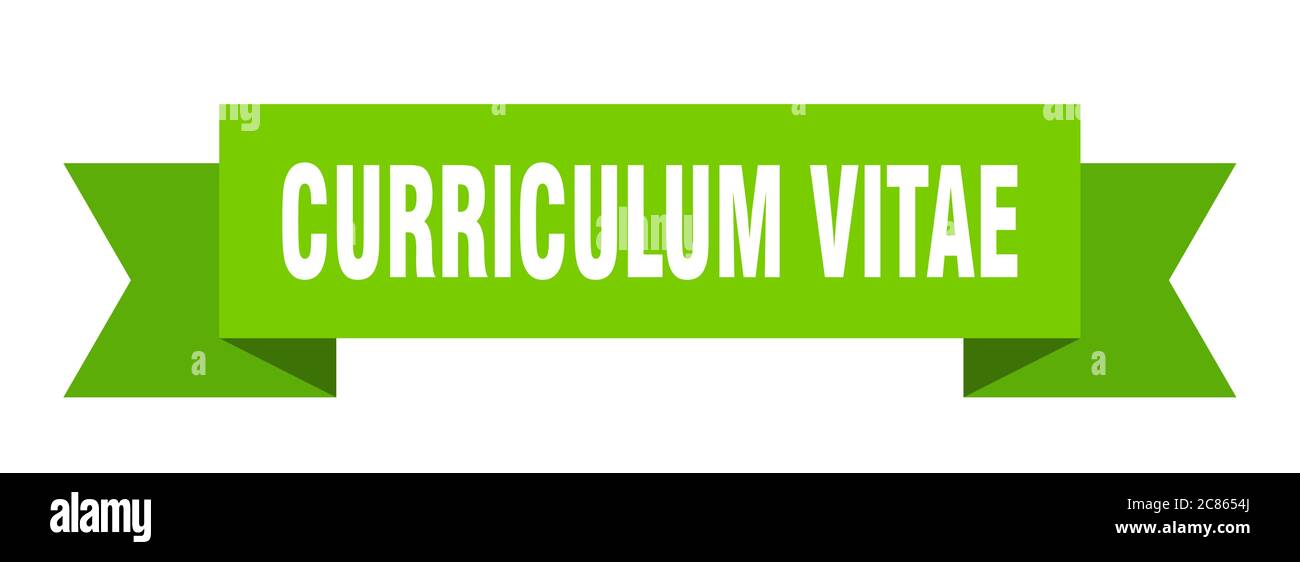 curriculum vitae ribbon. curriculum vitae paper band banner sign Stock ...