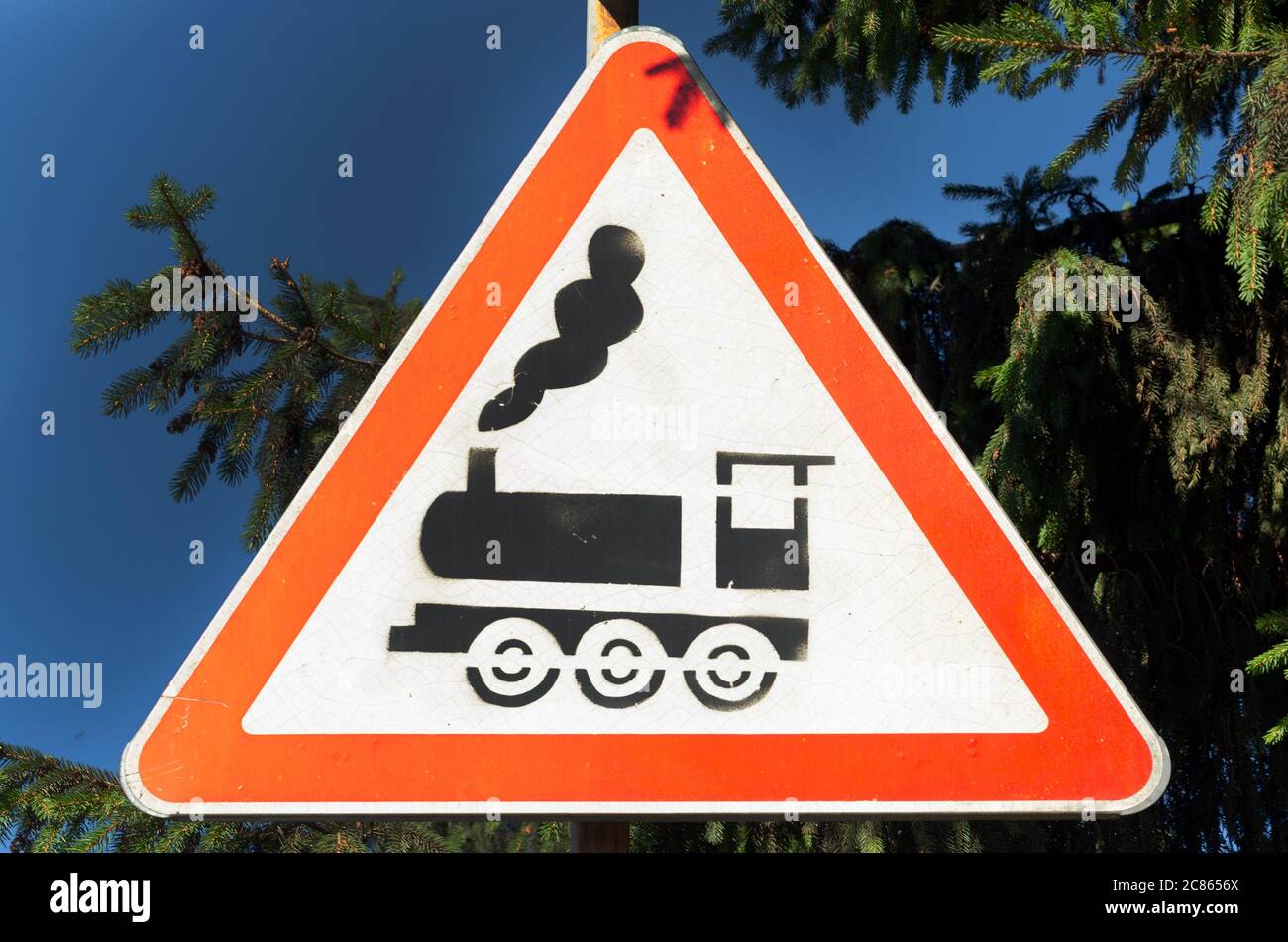 Railroad Crossing Sign High Resolution Stock Photography and Images - Alamy