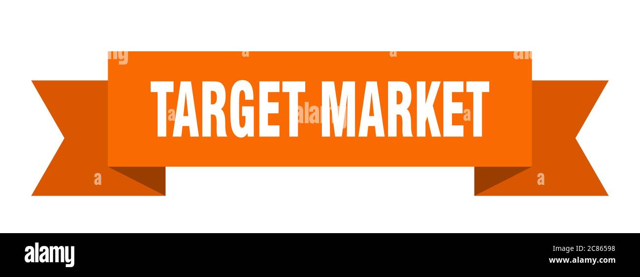 target market ribbon. target market paper band banner sign Stock Vector ...