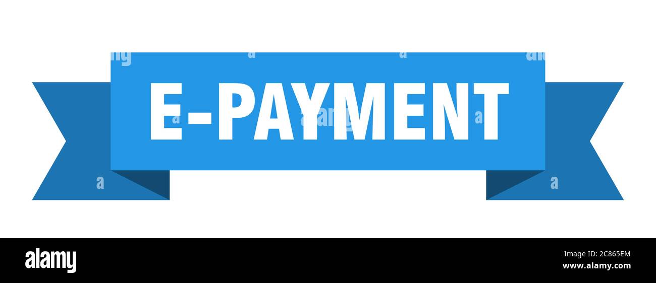 e-payment ribbon. e-payment paper band banner sign Stock Vector Image ...