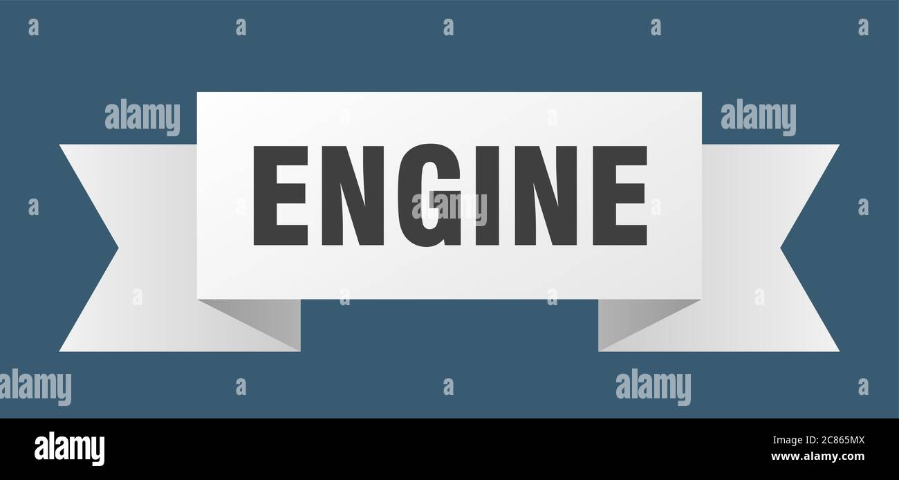 engine ribbon. engine paper band banner sign Stock Vector Image & Art ...