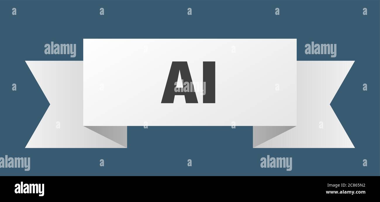 ai ribbon. ai paper band banner sign Stock Vector Image & Art - Alamy