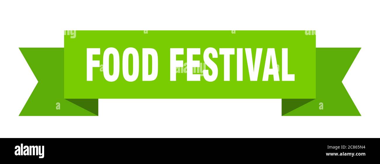 food festival ribbon. food festival paper band banner sign Stock Vector ...