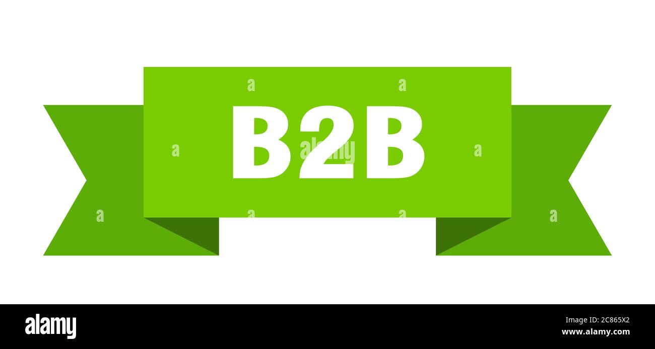b2b ribbon. b2b paper band banner sign Stock Vector Image & Art - Alamy