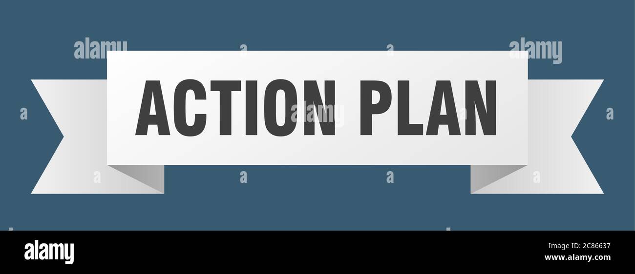 action plan ribbon. action plan paper band banner sign Stock Vector ...