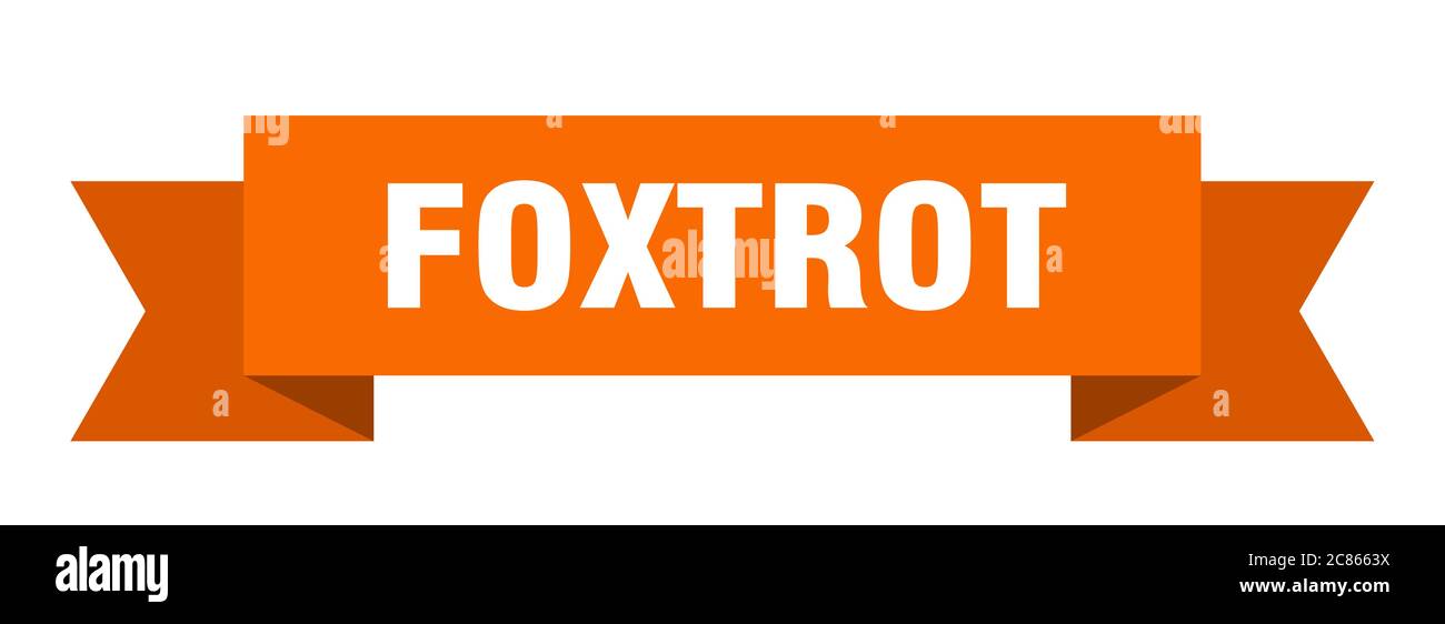 foxtrot ribbon. foxtrot paper band banner sign Stock Vector Image & Art ...