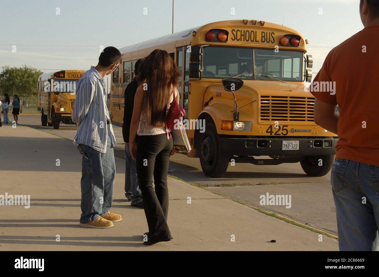 School bus 2 students hi-res stock photography and images - Alamy