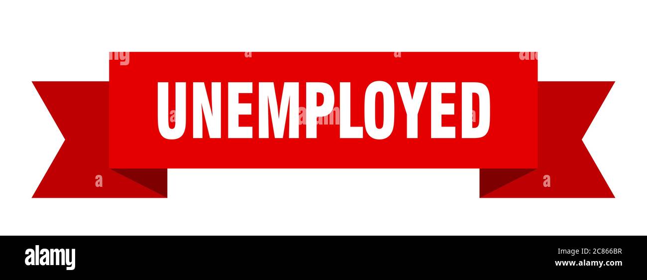 unemployed ribbon. unemployed paper band banner sign Stock Vector Image ...