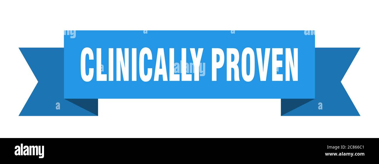 clinically proven ribbon. clinically proven paper band banner sign ...