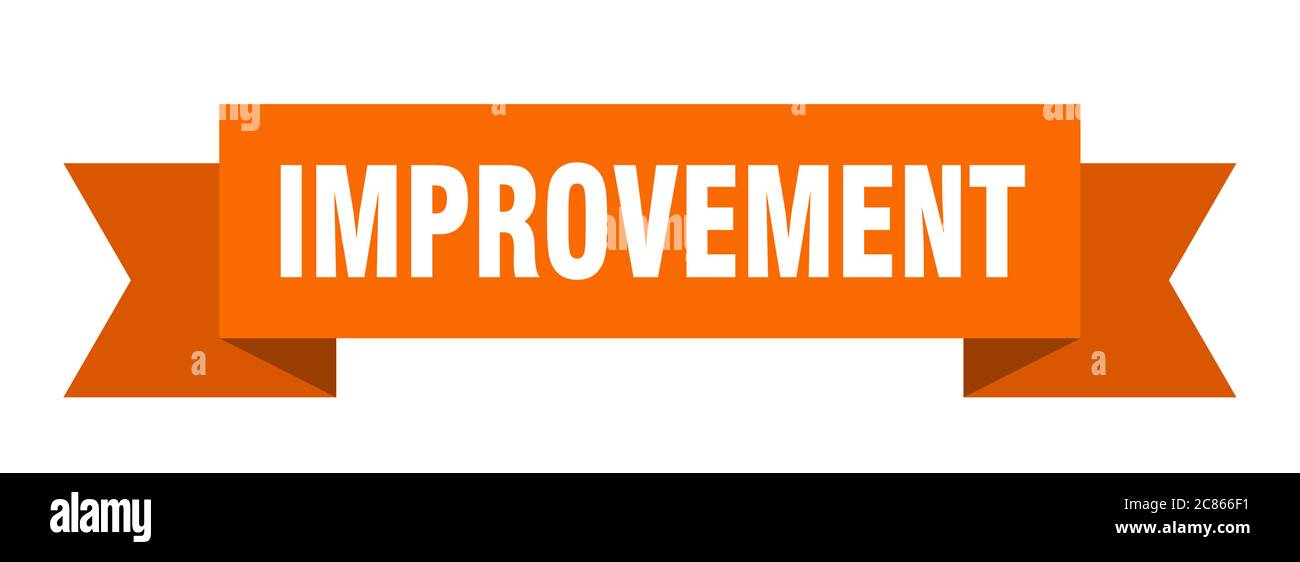 improvement ribbon. improvement paper band banner sign Stock Vector ...
