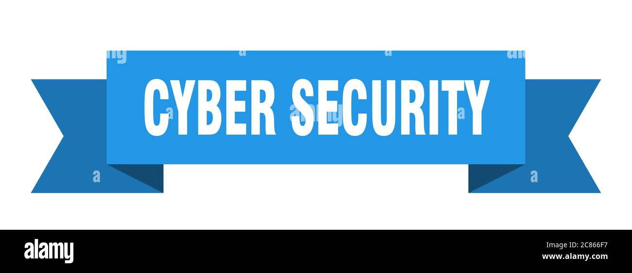 cyber security ribbon. cyber security paper band banner sign Stock ...