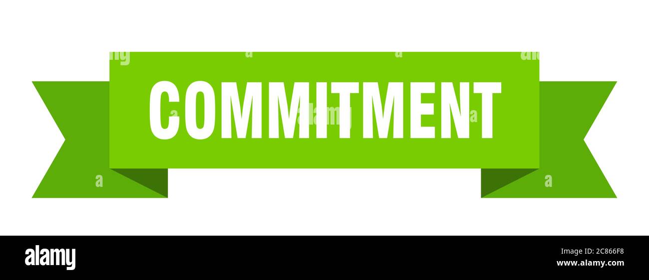commitment ribbon. commitment paper band banner sign Stock Vector Image ...