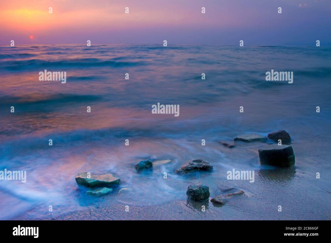 Sunset and sea. Long exposure. Landscape photography Stock Photo - Alamy