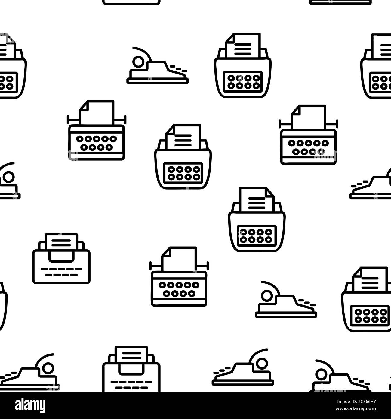 Typewriter Vector Seamless Pattern Stock Vector Image & Art - Alamy