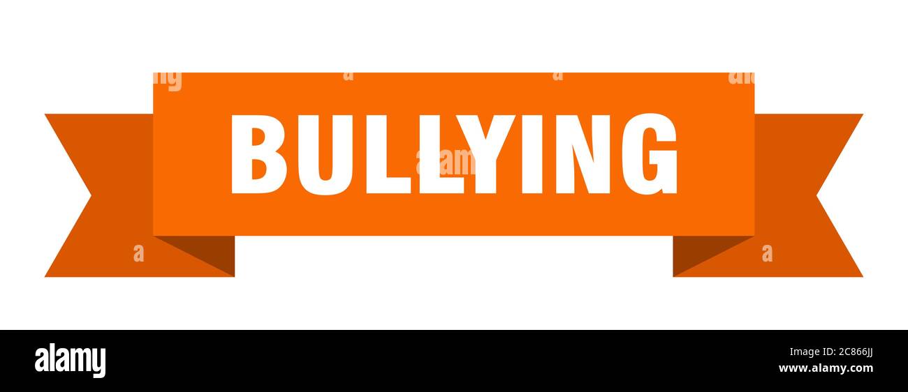 bullying ribbon. bullying paper band banner sign Stock Vector Image ...