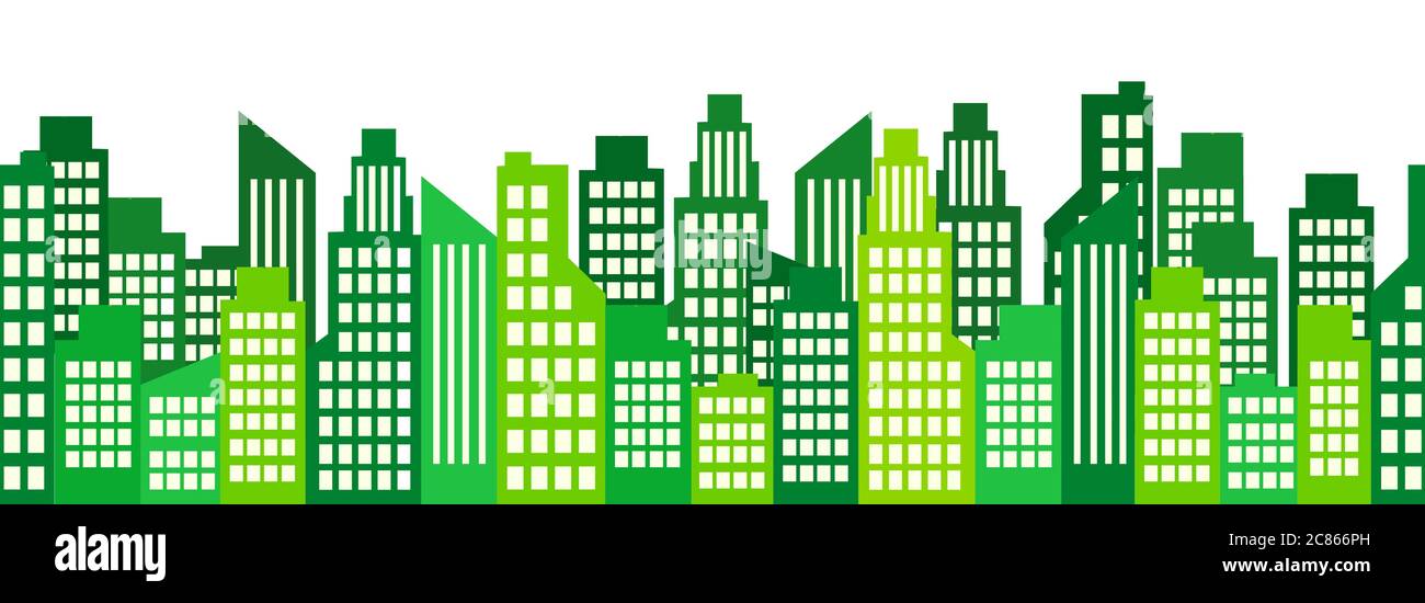 Cityscape, city houses seamless border, urban multi-story building ...