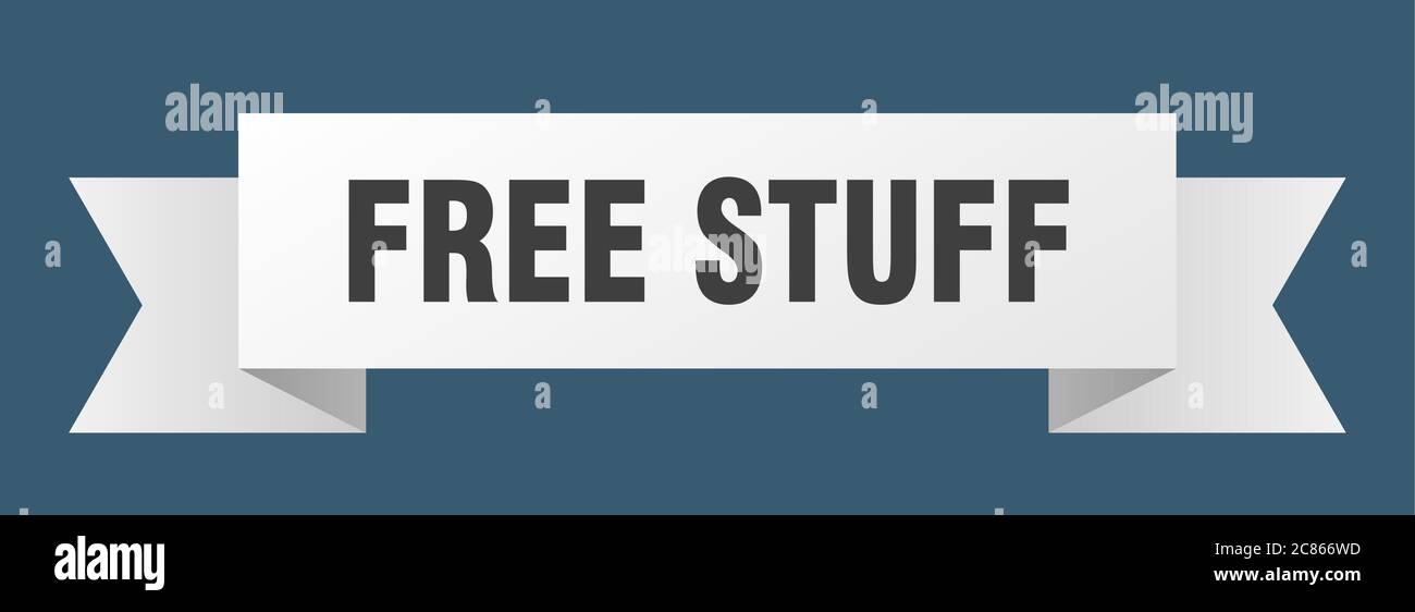 free stuff ribbon. free stuff paper band banner sign Stock Vector Image ...