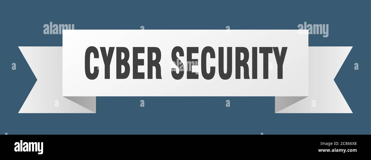cyber security ribbon. cyber security paper band banner sign Stock ...