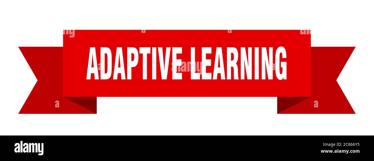 adaptive learning ribbon. adaptive learning paper band banner sign ...