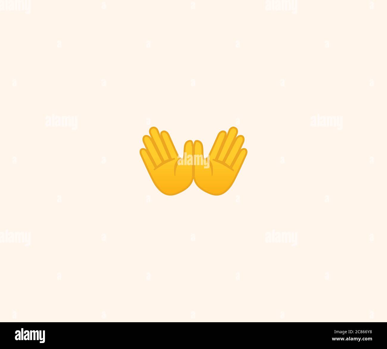 Open hands emoji vector isolated illustration. Open hands emoticon ...