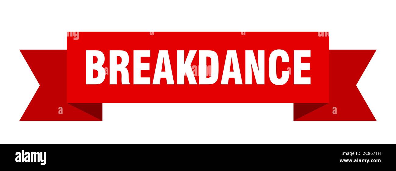 breakdance ribbon. breakdance paper band banner sign Stock Vector Image ...