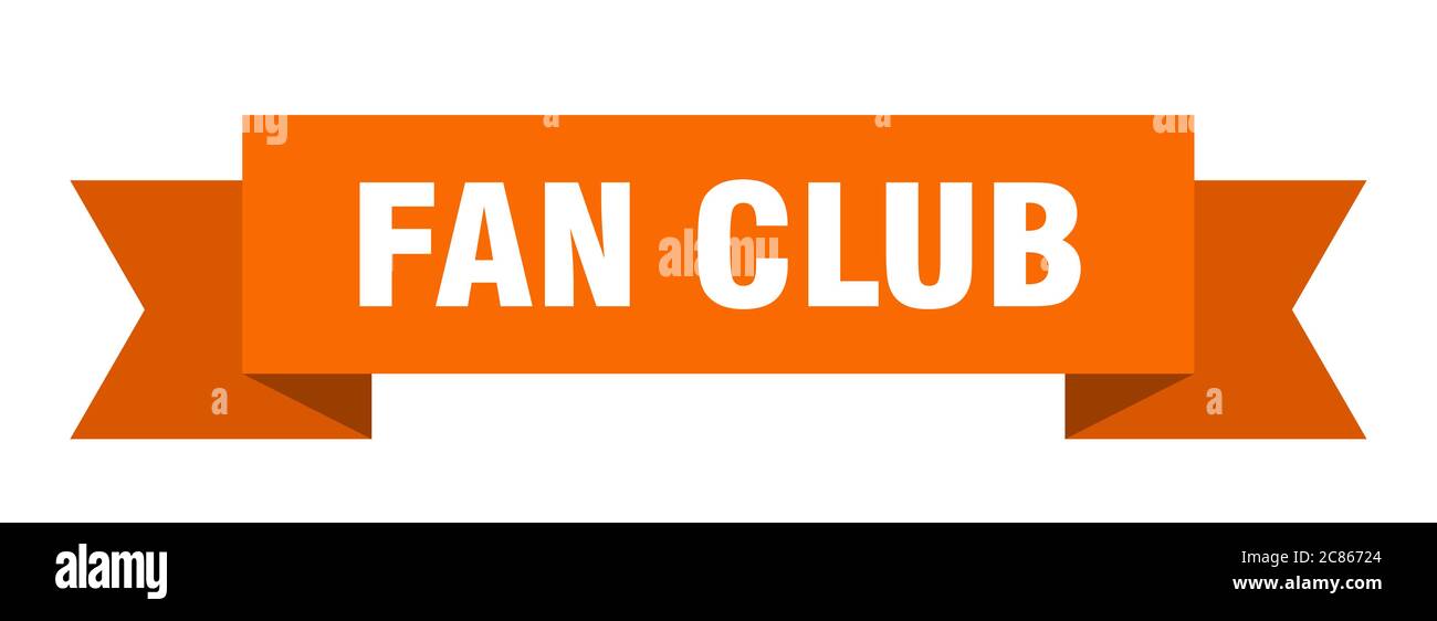 fan club ribbon. fan club paper band banner sign Stock Vector Image ...