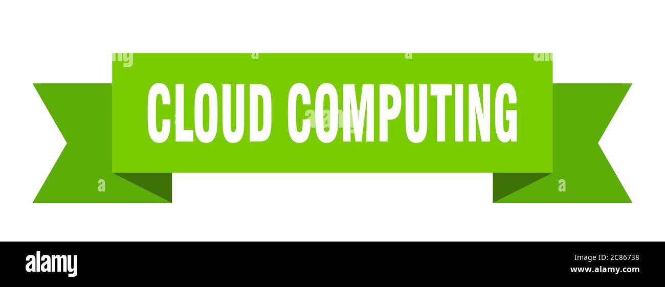 cloud computing ribbon. cloud computing paper band banner sign Stock ...