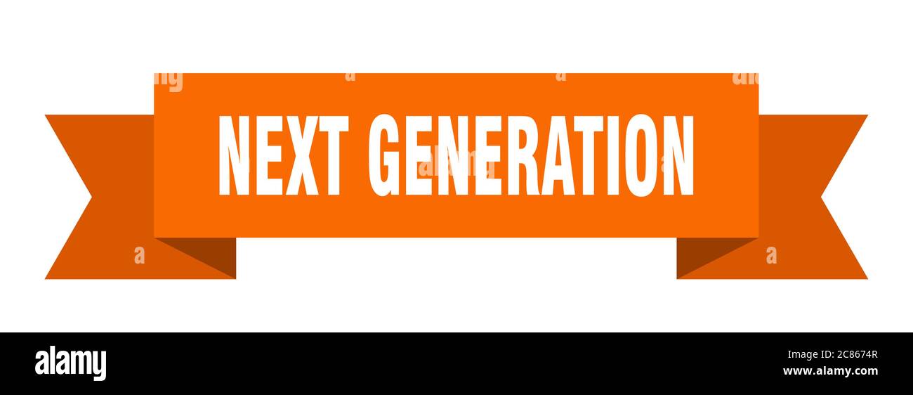 next generation ribbon. next generation paper band banner sign Stock ...