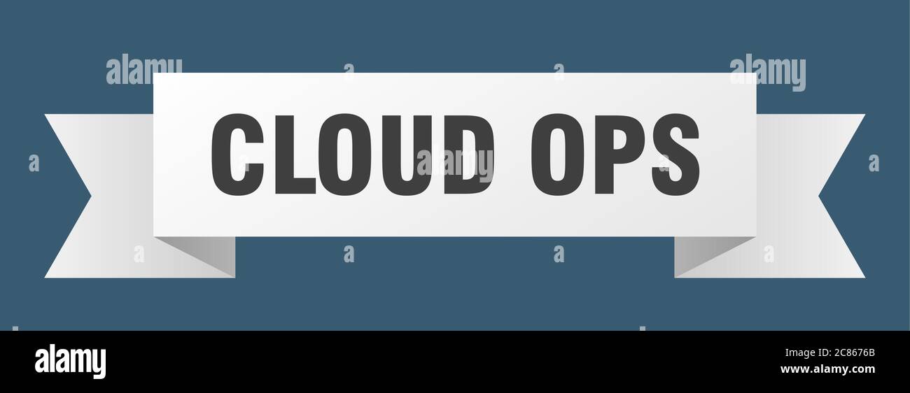 cloud ops ribbon. cloud ops paper band banner sign Stock Vector Image ...