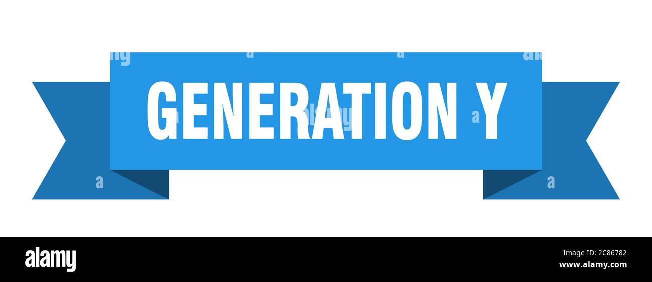generation y ribbon. generation y paper band banner sign Stock Vector ...