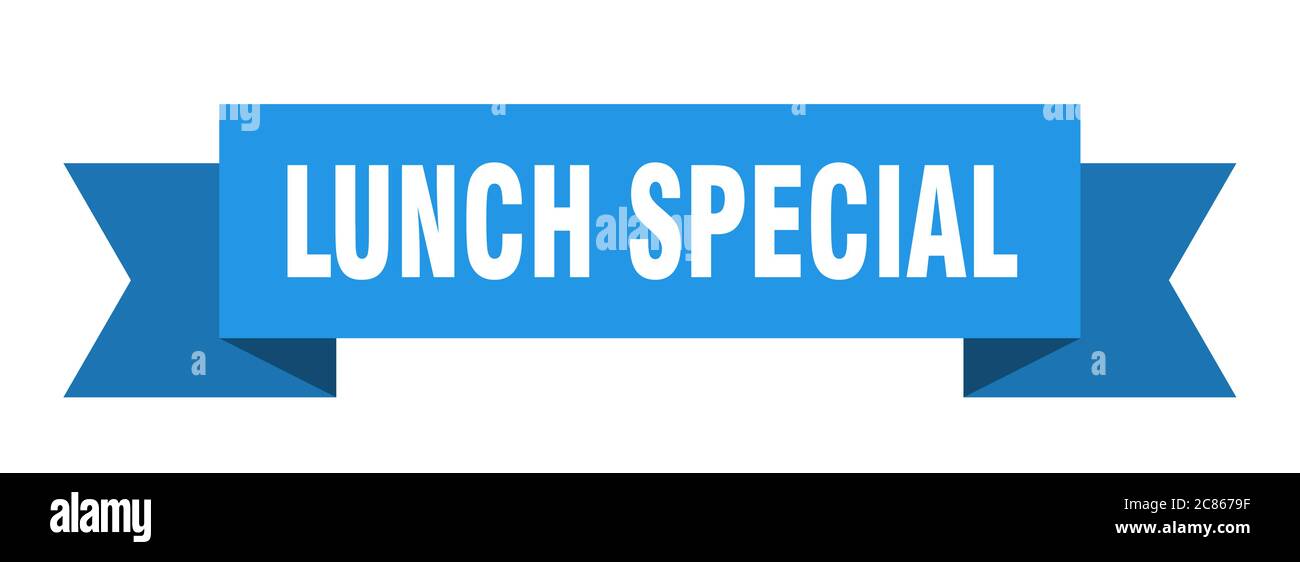 lunch special ribbon. lunch special paper band banner sign Stock Vector ...