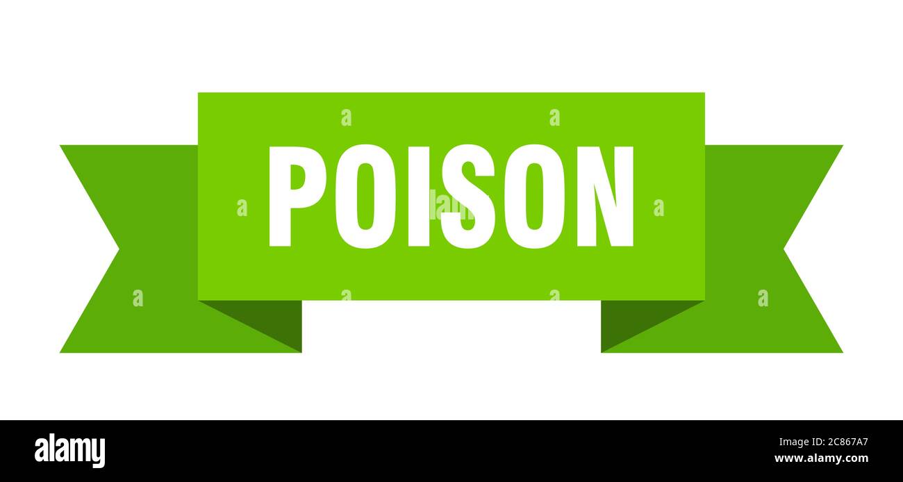 poison ribbon. poison paper band banner sign Stock Vector Image & Art ...