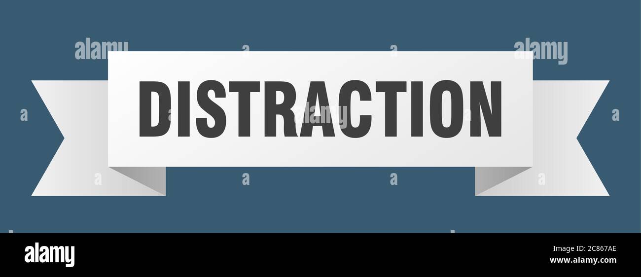 distraction ribbon. distraction paper band banner sign Stock Vector ...