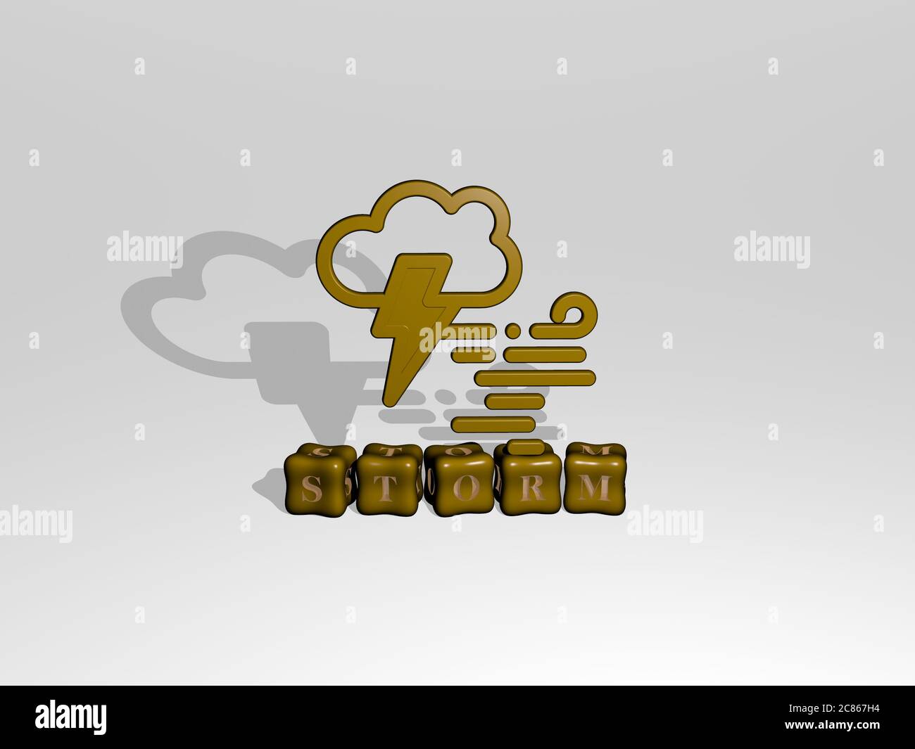 3D graphical image of STORM vertically along with text built by ...
