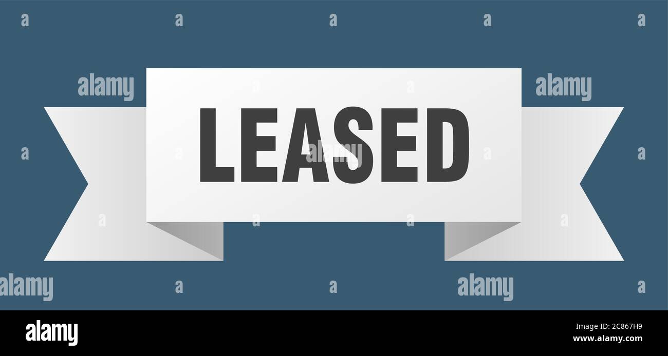 leased ribbon. leased paper band banner sign Stock Vector Image & Art ...