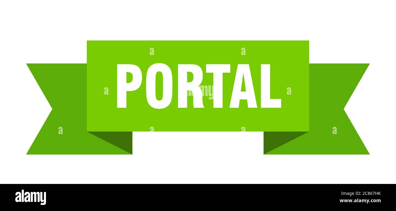 portal ribbon. portal paper band banner sign Stock Vector Image & Art ...