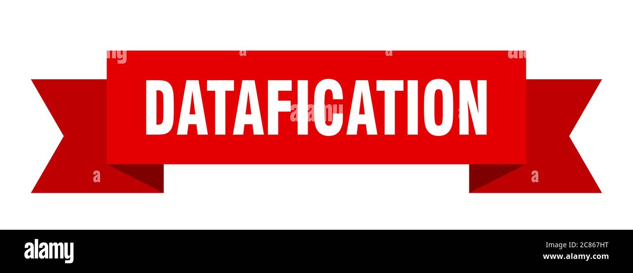 datafication ribbon. datafication paper band banner sign Stock Vector ...