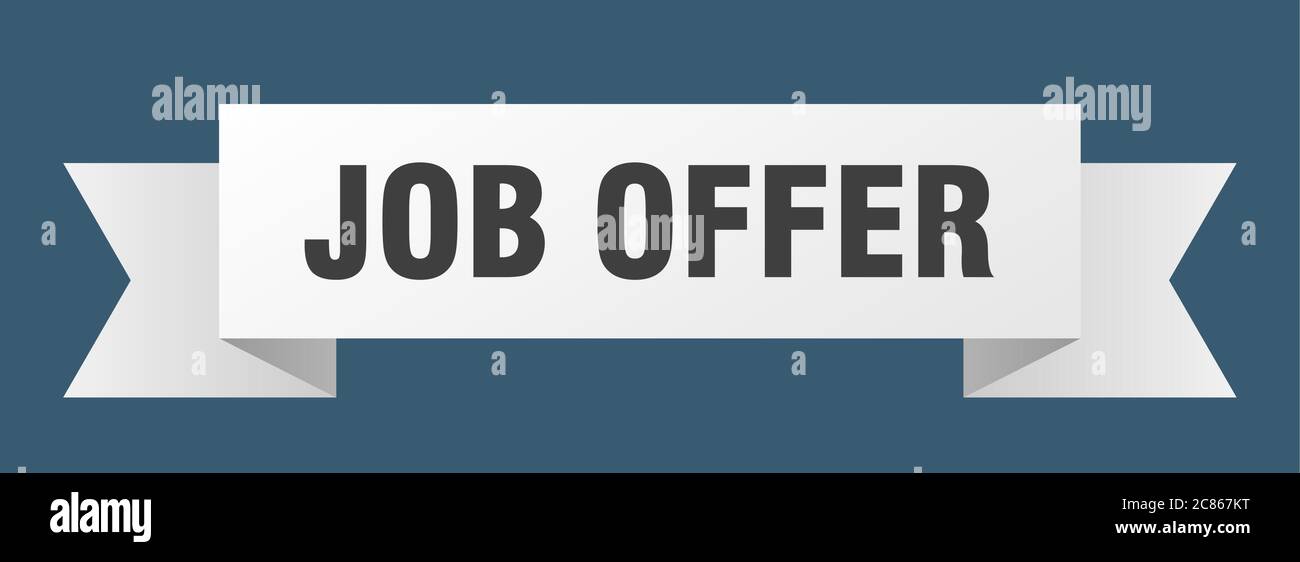 job offer ribbon. job offer paper band banner sign Stock Vector Image ...