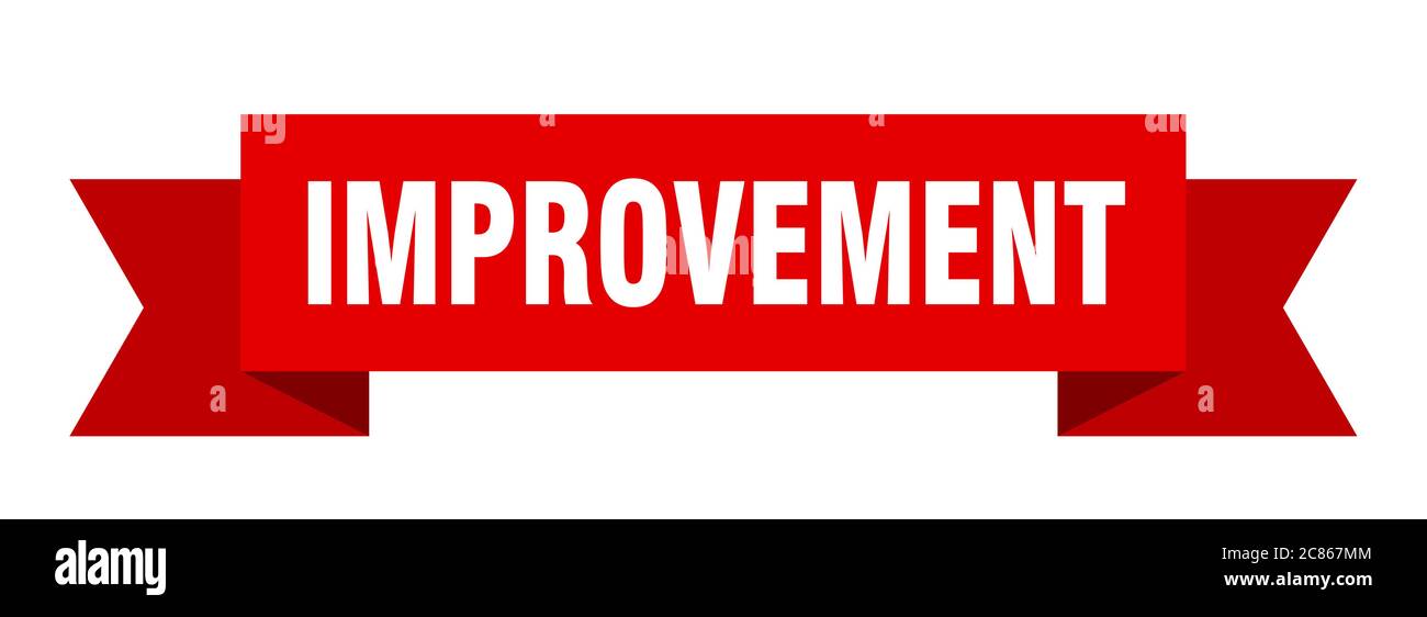 improvement ribbon. improvement paper band banner sign Stock Vector ...