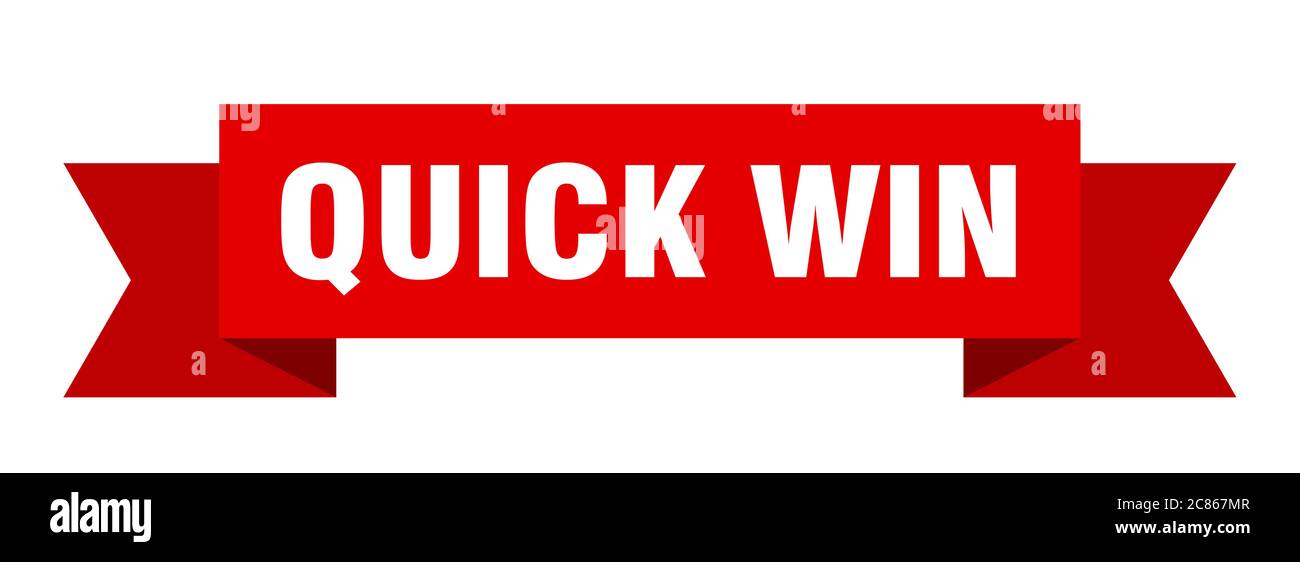 quick win ribbon. quick win paper band banner sign Stock Vector Image ...