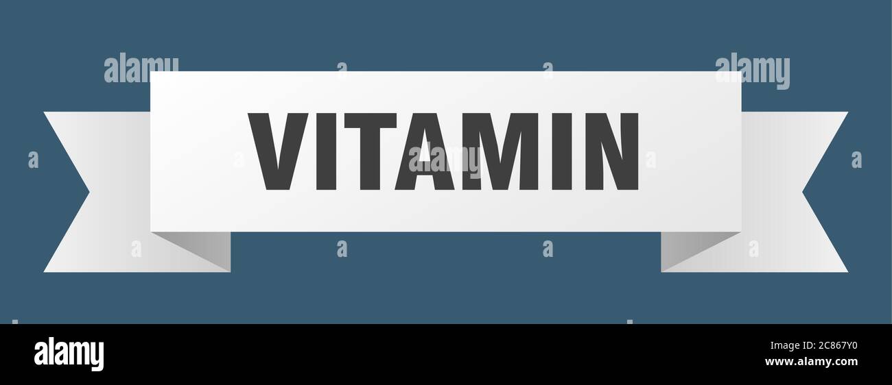 vitamin ribbon. vitamin paper band banner sign Stock Vector Image & Art ...