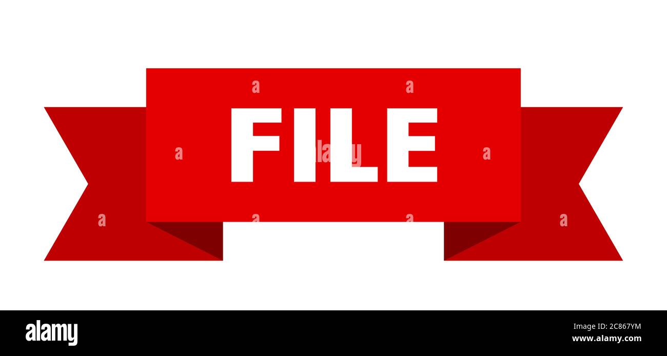 file ribbon. file paper band banner sign Stock Vector Image & Art - Alamy