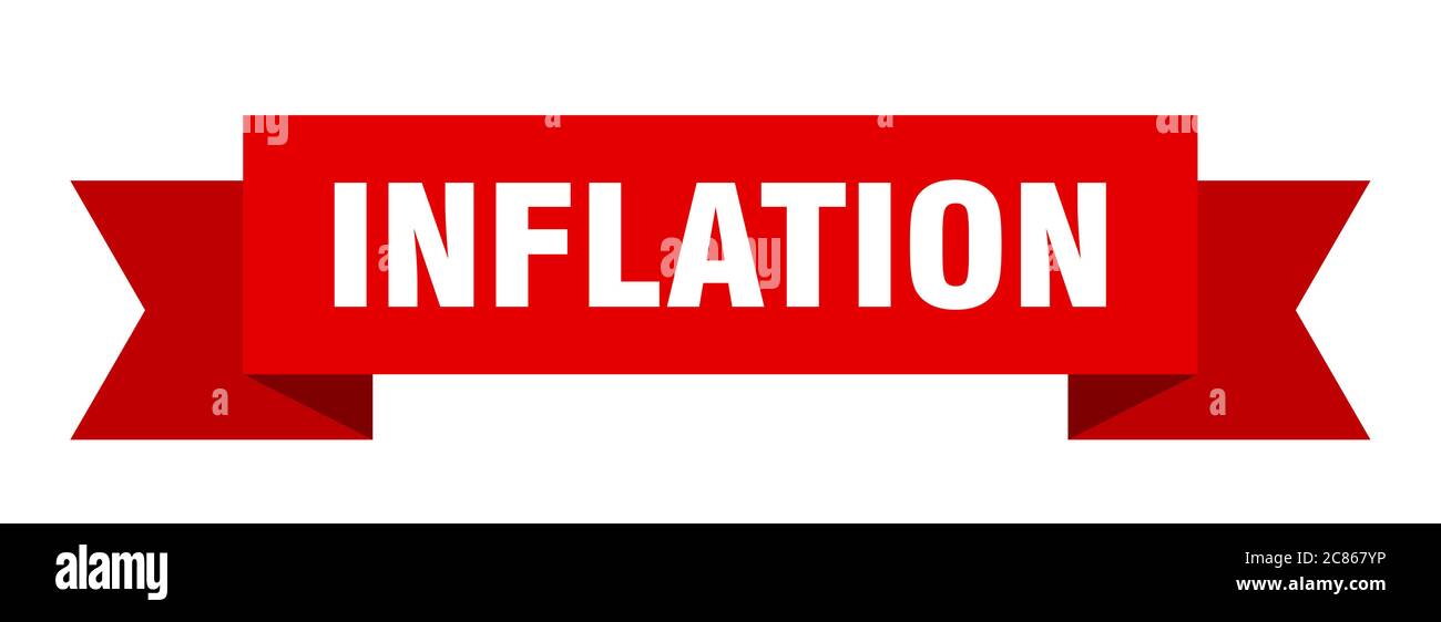 inflation ribbon. inflation paper band banner sign Stock Vector Image ...