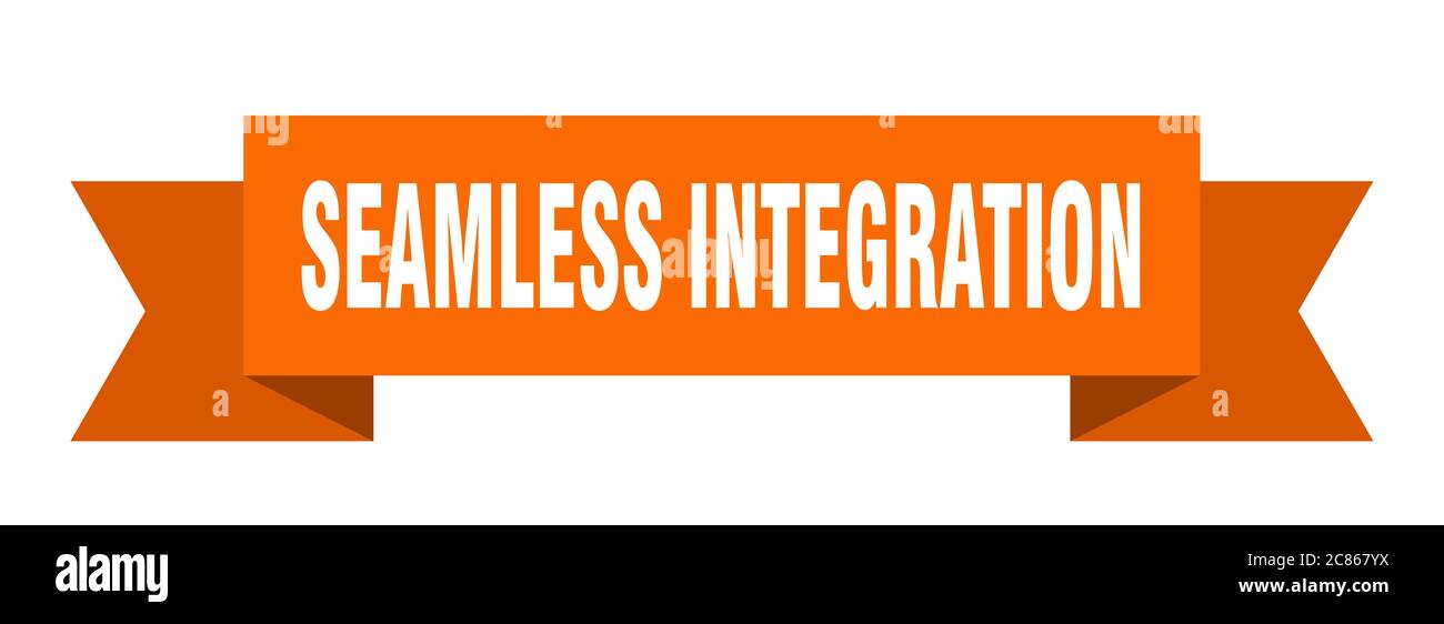 seamless integration ribbon. seamless integration paper band banner ...