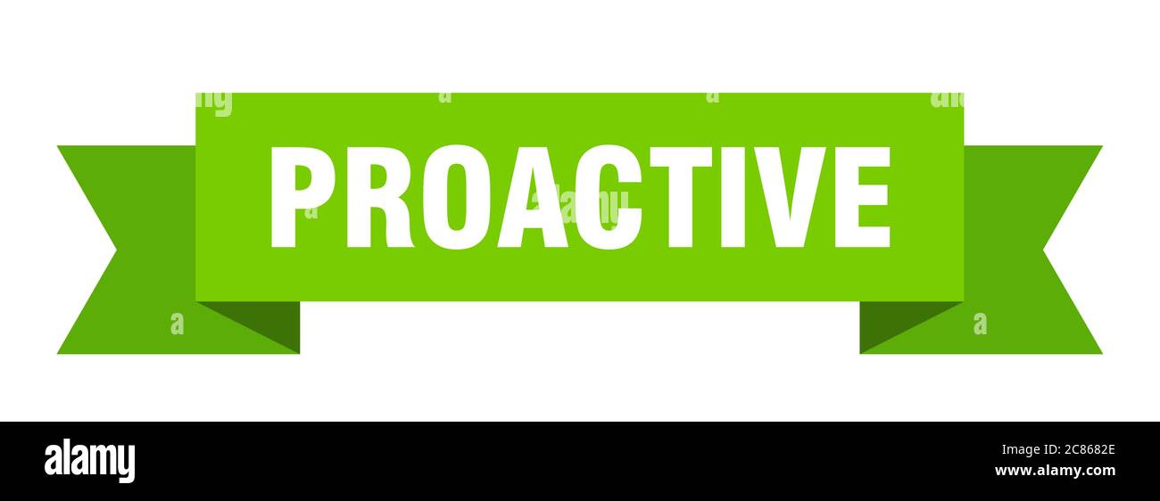 proactive ribbon. proactive paper band banner sign Stock Vector Image ...