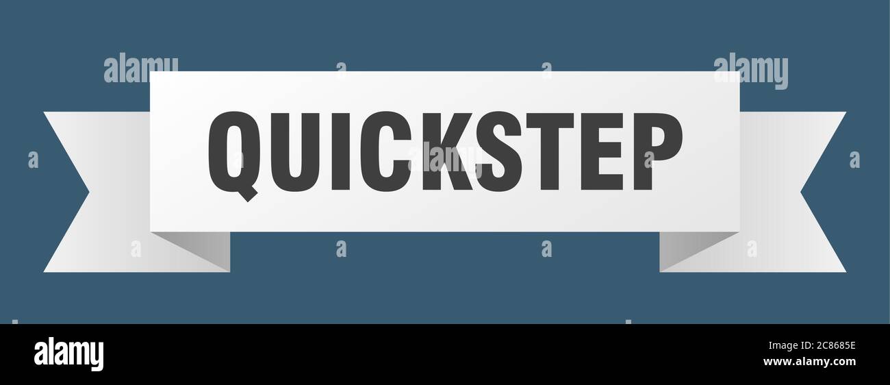 quickstep ribbon. quickstep paper band banner sign Stock Vector Image ...