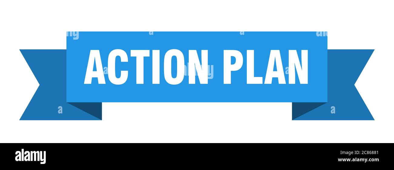 action plan ribbon. action plan paper band banner sign Stock Vector ...